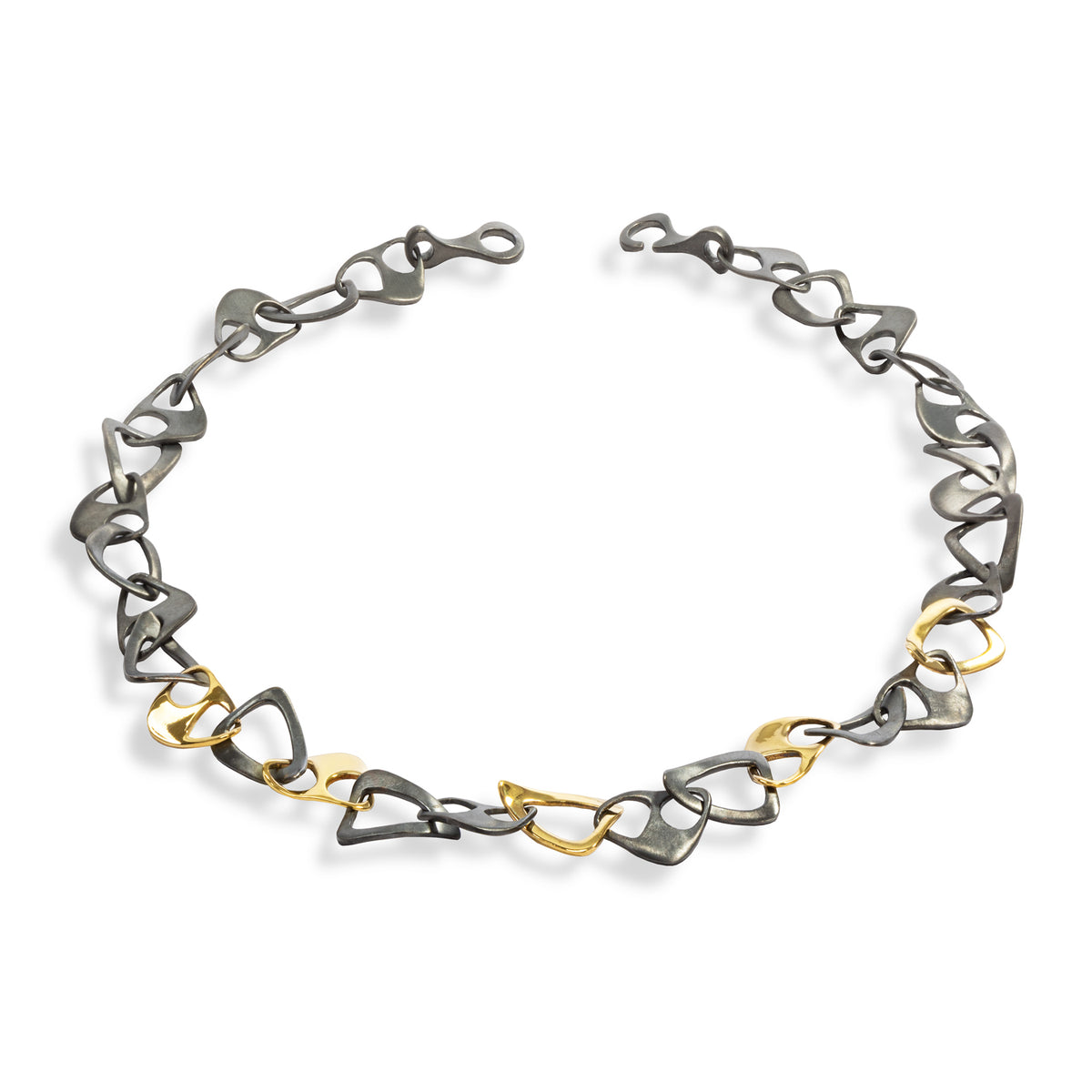 Isabella Black & Gold Necklace by Emanuela Duca. Sculptural Fine ...